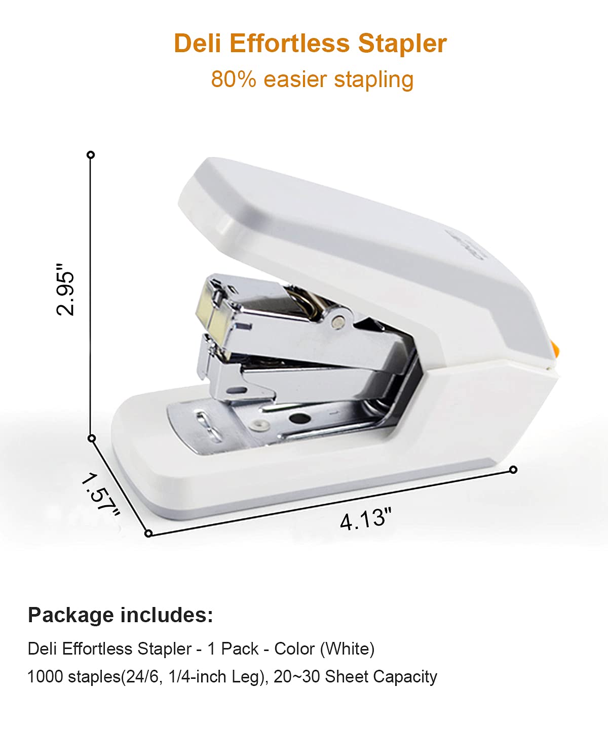 Snapklik.com : Deli Effortless Standard Desktop Stapler, One Finger ...