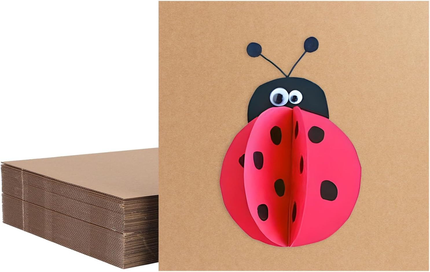 Amazon.com: 36 Corrugated Cardboard Sheets 12 x 12 Inches Brown Kraft ...