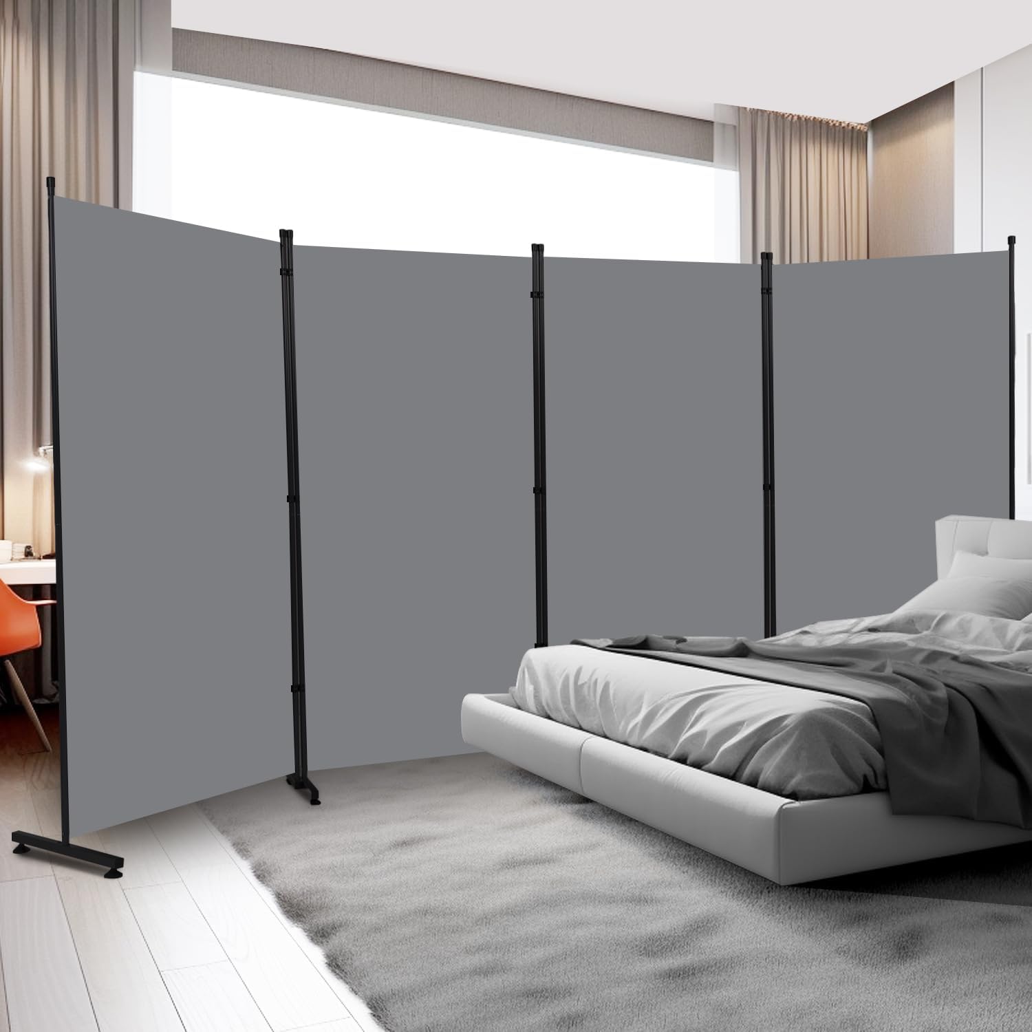 Amazon.com - 3 Panel Room Divider Wall - Dividers for Rooms Black ...
