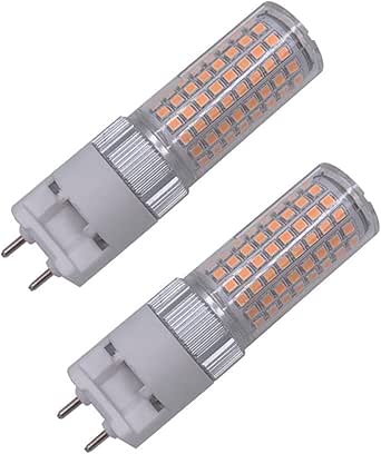 Amazon | 2PCS G12 16W 調光可能 LED コーン電球 カバー付き 160W 相当 メタルハライドランプの交換 駐車場、工場 ...