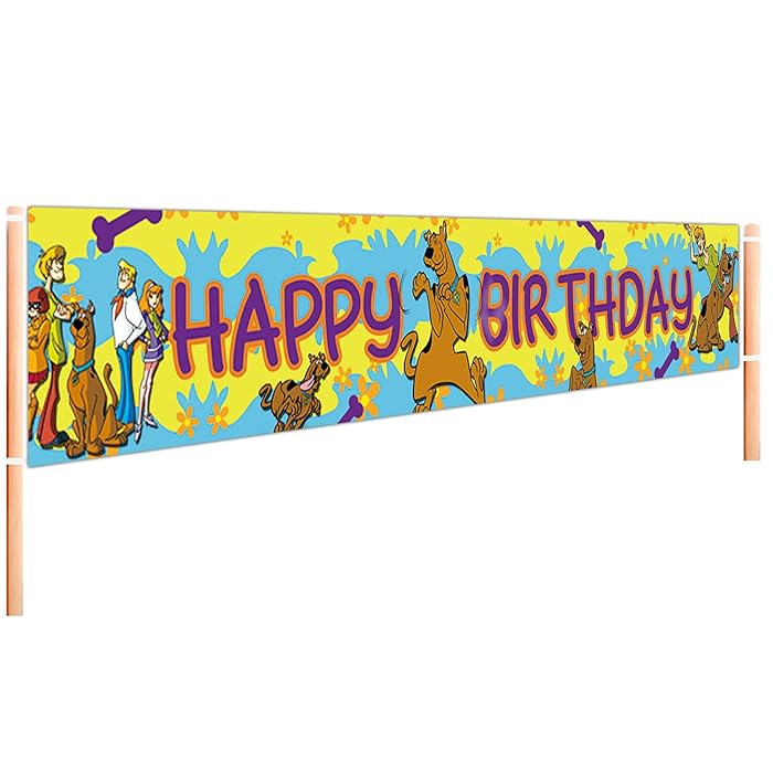 Buy Large Scooby-Doo Happy Birthday Banner | Scooby Doo Themed Birthday ...
