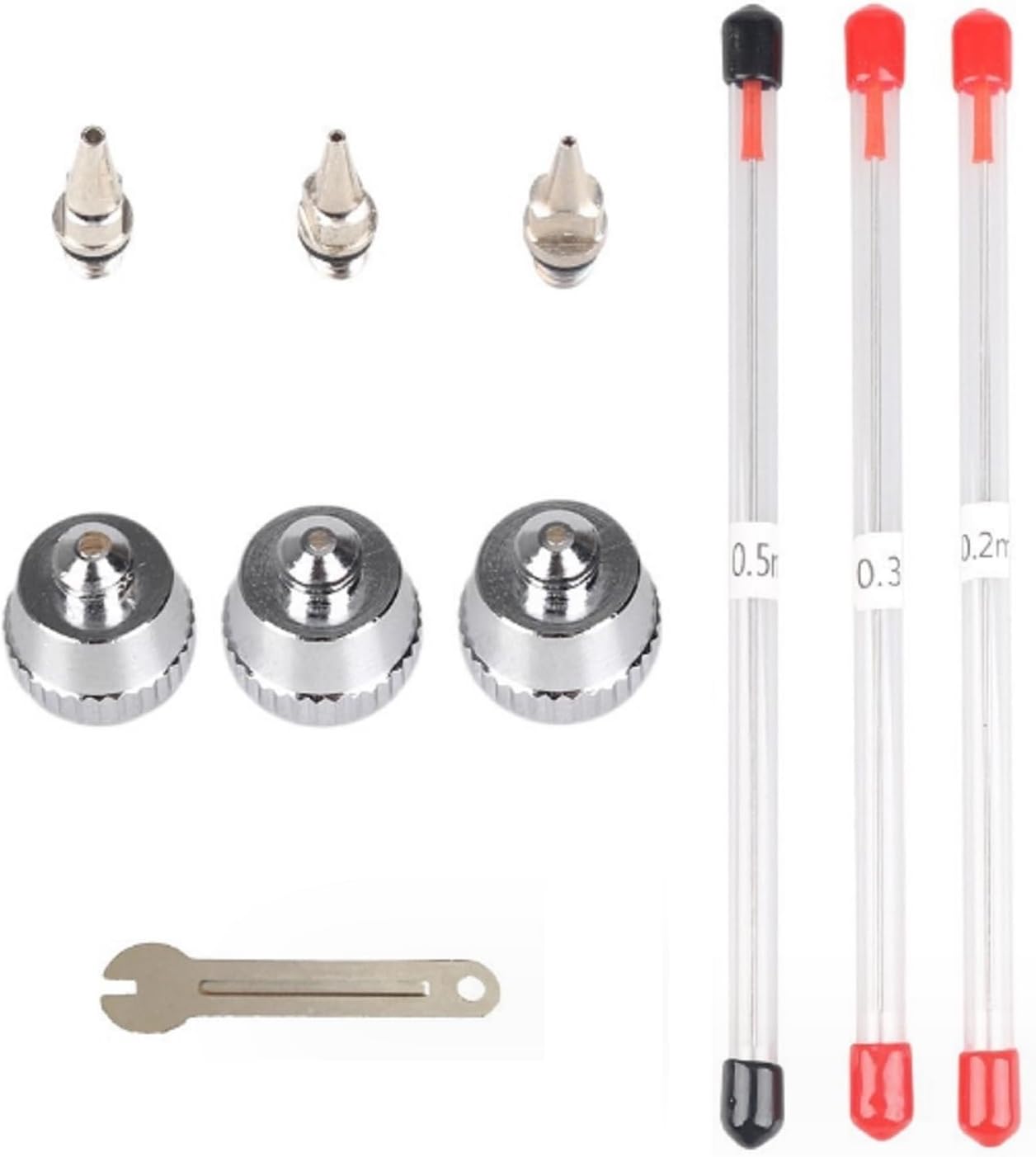 Amazon.com: VEDA 0.2mm, 0.3mm, 0.5mm Airbrush Nozzles and Needles ...