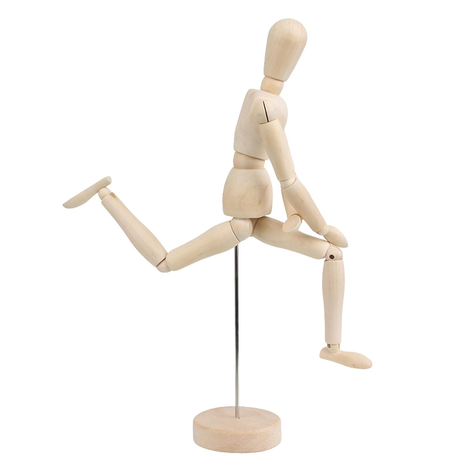 SHANOER 12 Inch Wooden Human Mini Mannequin with Flexible Joints Artist ...