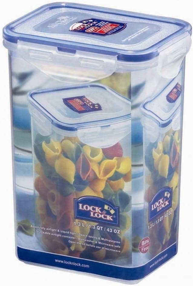 Amazon.com: (Pack of 4) Lock&Lock Food Container, Tall, HPL808, 3.5-Cup ...