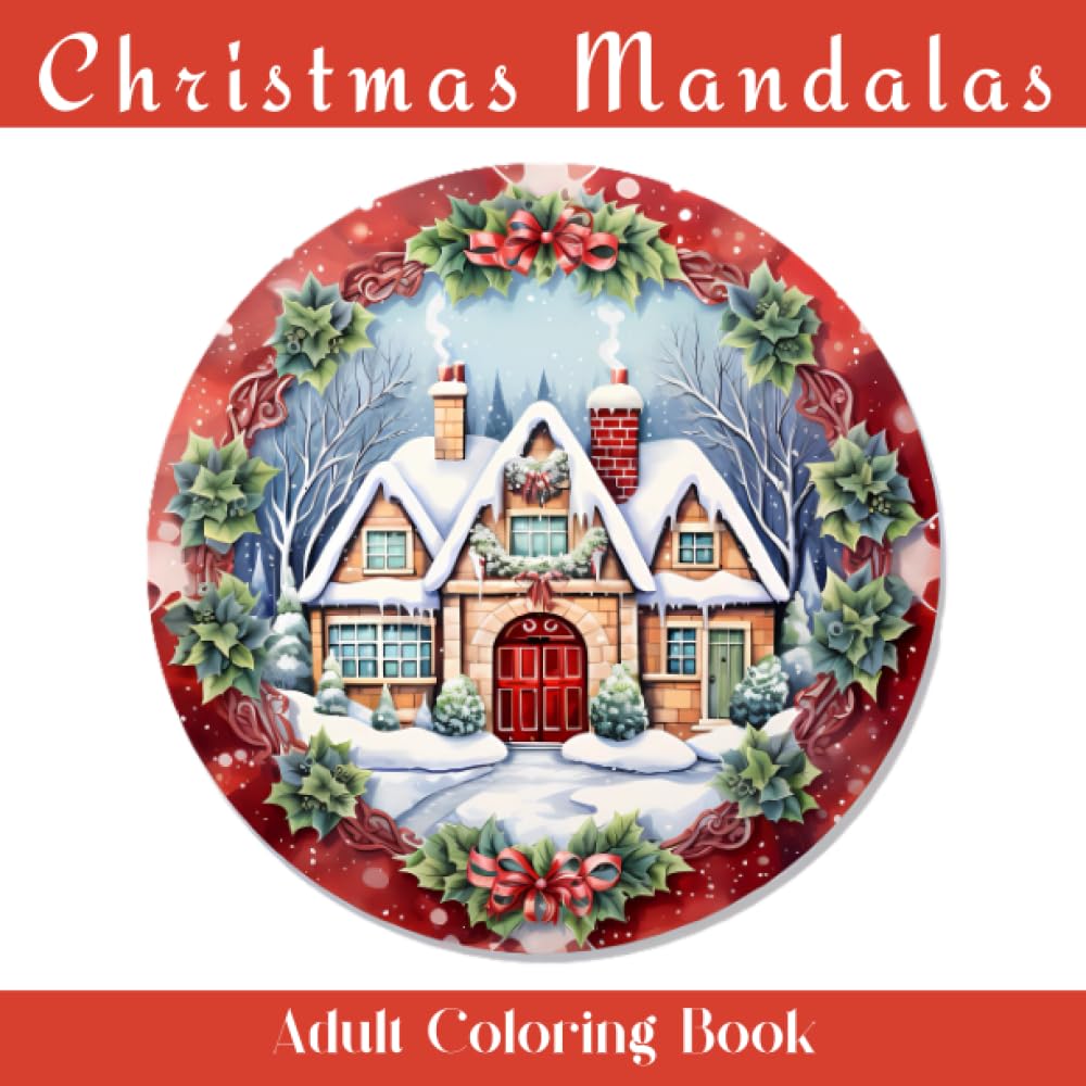 Amazon.com: Christmas Mandalas Coloring Book for Adults: Festive ...
