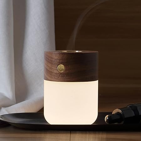 WCIC Lampe aromathérapie à LED Diffuseur D'huiles Essentielles Bois ...