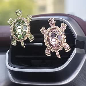 Amazon.com: 2 Pcs Bling Tortoise Air Vent Clips, Crystal Rhinestone ...