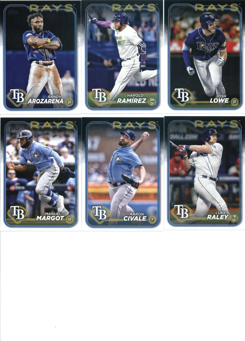Amazon.com: 2024 Topps Series 1 Tampa Bay Rays Team Set of 11 Cards ...