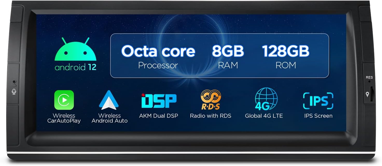 Amazon.com: XTRONS Single Din Car Stereo for BMW X5 E53, Android 12 ...