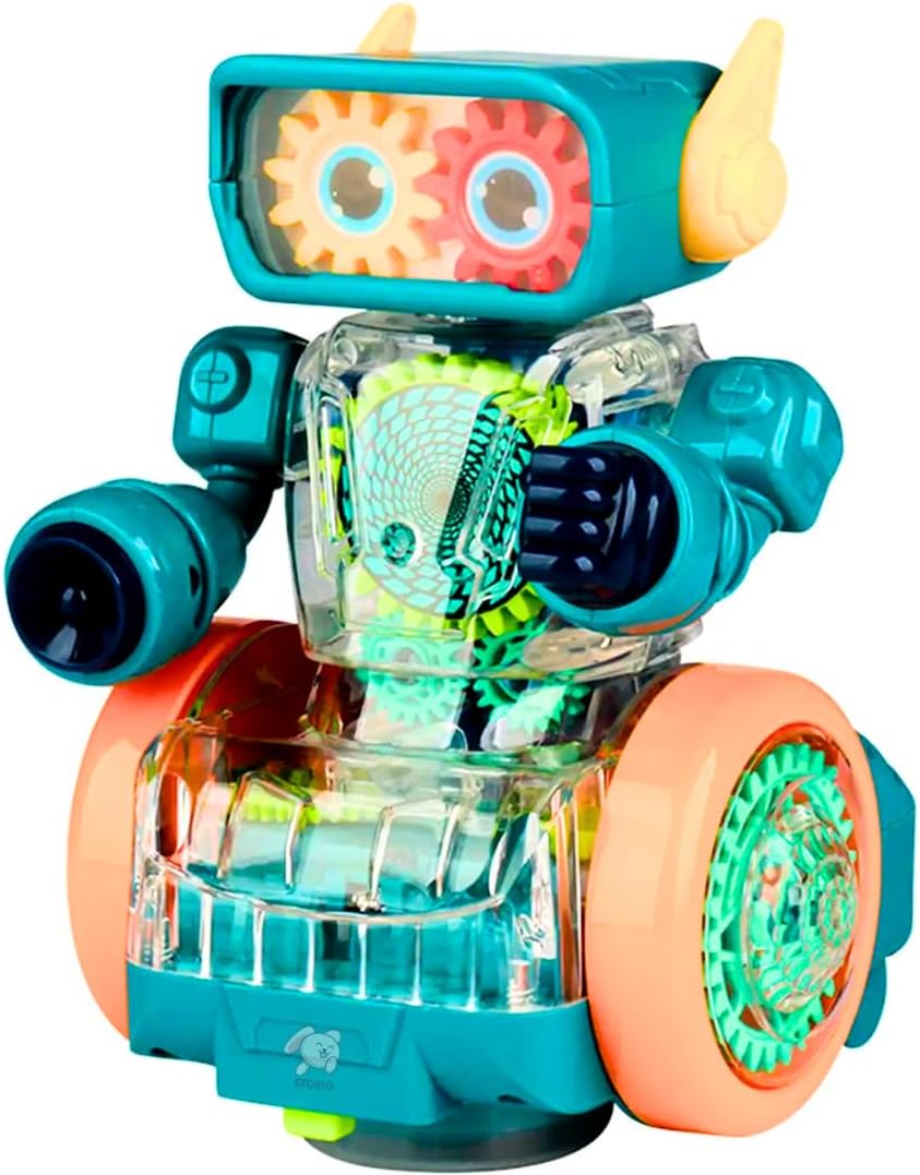 Buy Storio Robot Rotating Gear Toy - Transparent Gear Electric Walking ...