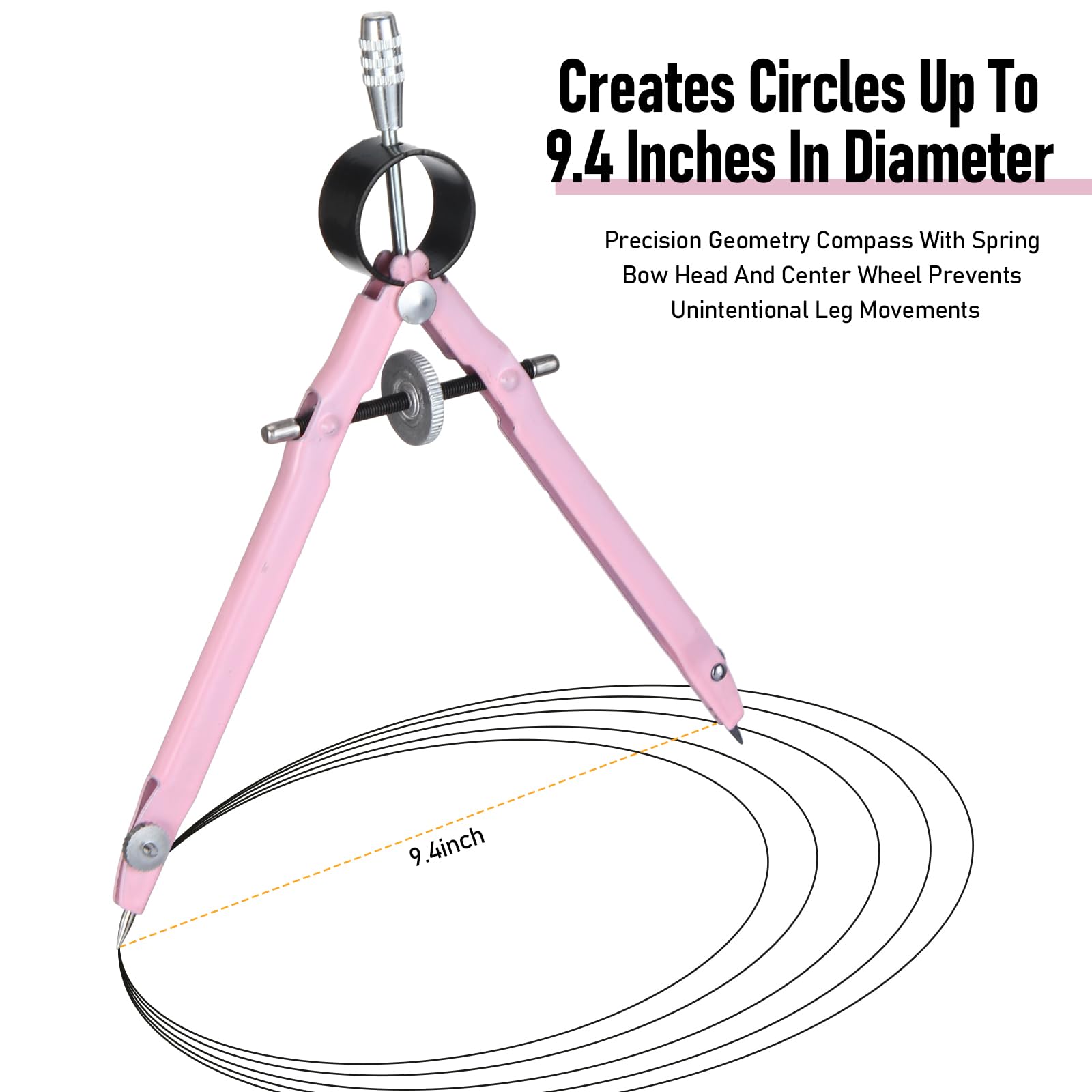 Snapklik.com : EBOOT Student Geometry Math Set, Drawing Compass And 6 Inch Clear Swing Arm ...
