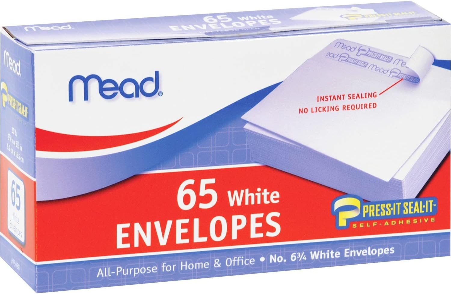 Amazon.com: Mead Press-It Seal-It #6 3/4 White Envelopes, 65 Count ...