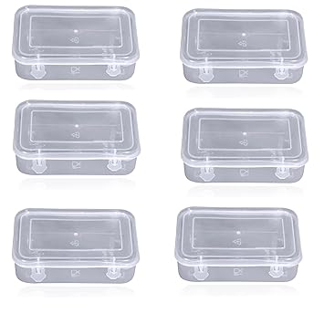 Honbon Medium Size Rectangular Empty Mini Clear Plastic Storage Box ...