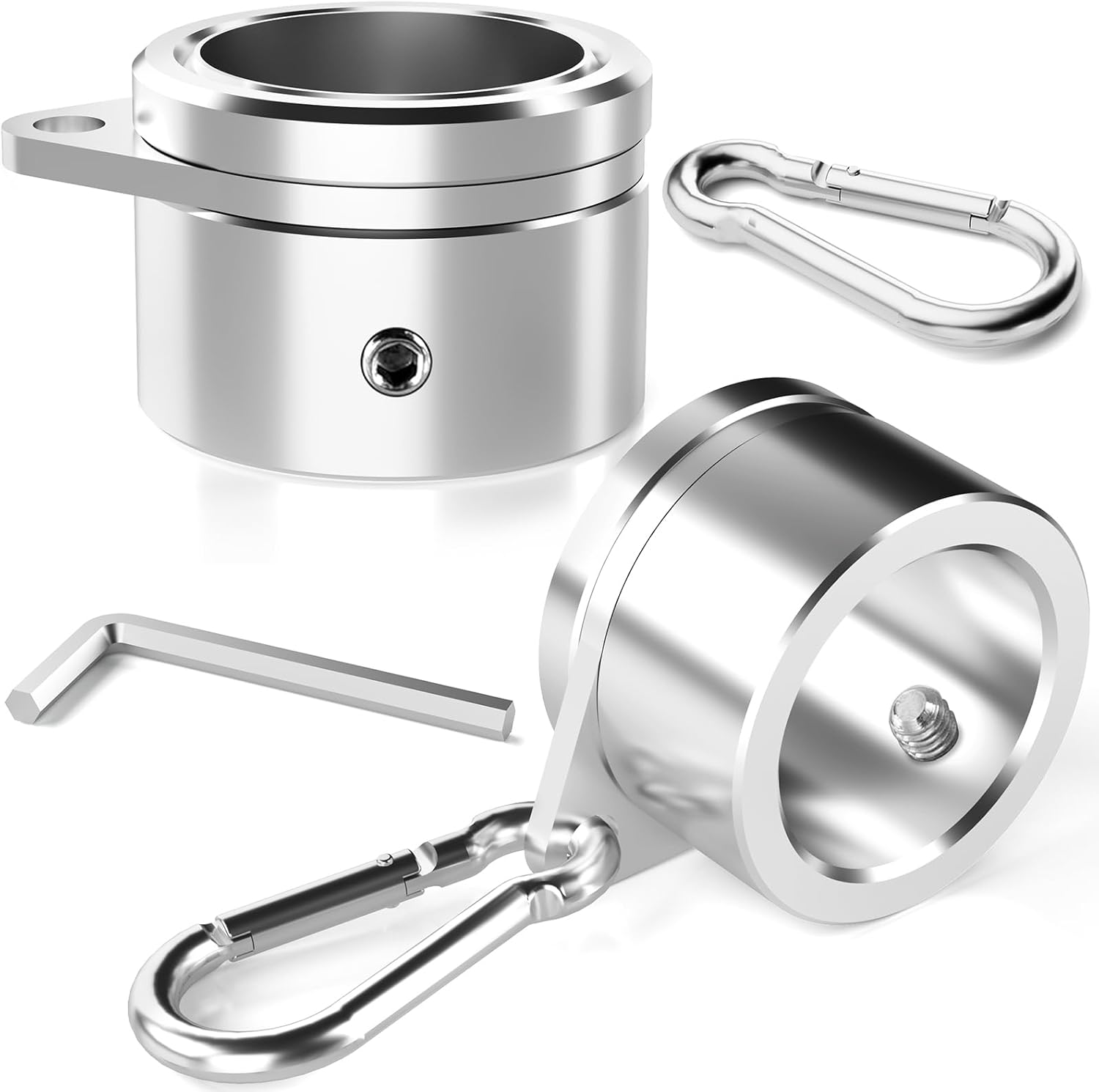 Amazon.com : HOOPLE Flag Pole Rings 1.25 Inch 2PC, Anti Wrap Spinning ...