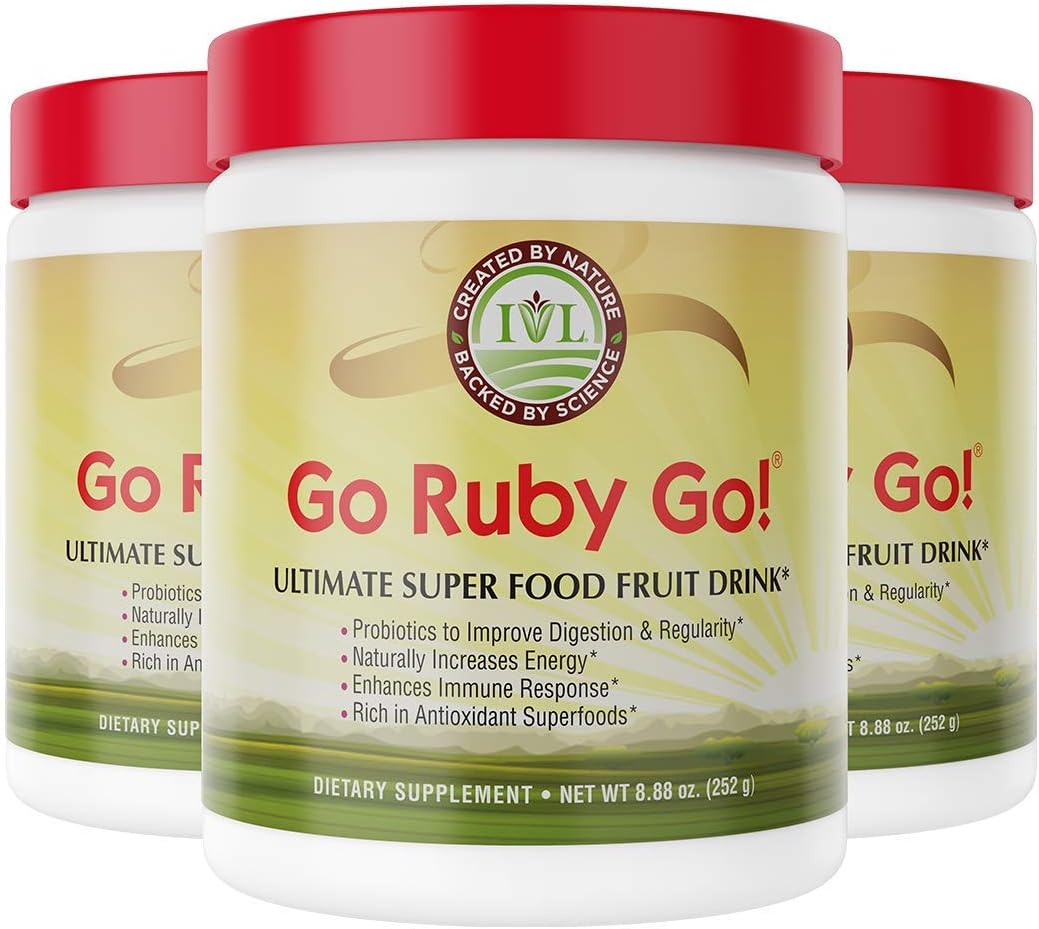 Amazon.com: Institute for Vibrant Living Go Ruby Go, Fruit Superfood Powder, 8.93 oz ...