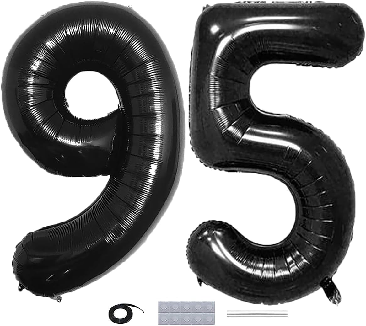 Amazon.com: Black 95 Number Balloons 40 inch Jumbo Foil Balloons Prom ...