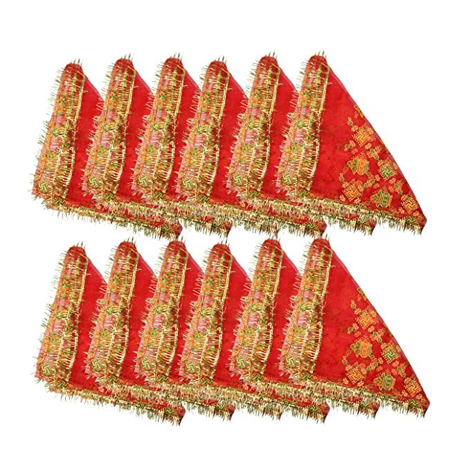 Buy FULLY Goddess Red Chunni/Chunnari for Kanjak Pujan Special(Set of ...