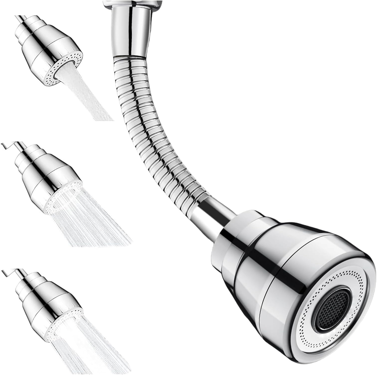 Kitchen Tap Spray Head - 360° Swivel Flexible Faucet Sprayer with 3 ...