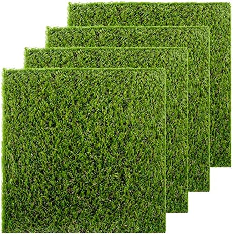 Amazon.com: TURSTIN 8 Packs 12 x 12 Inch Artificial Grass Mat Squares Synthetic Garden Grass ...