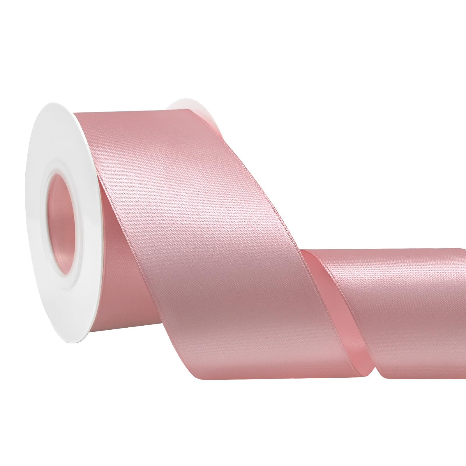 Snapklik.com : Double Face Dusty Pink Satin Ribbon 2 Inch X 25 Yards ...