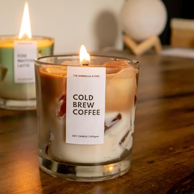 THE UMBRELLA STORE Cold Brew Coffee Luxury Scented Candle, Iced Coffee ...