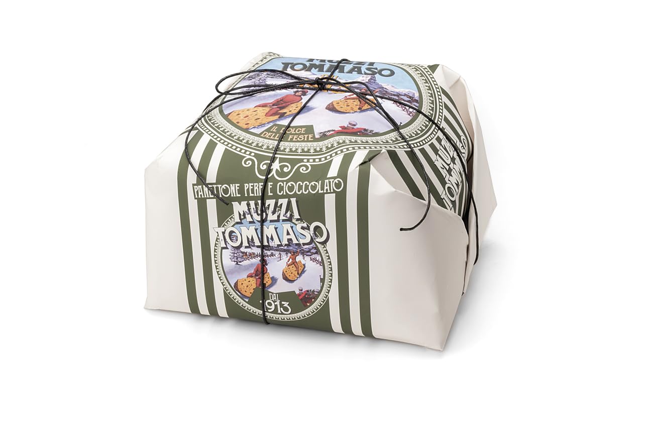 Amazon.com: Panettone Tommaso Muzzi Pear and Chocolate, Made in Italy ...