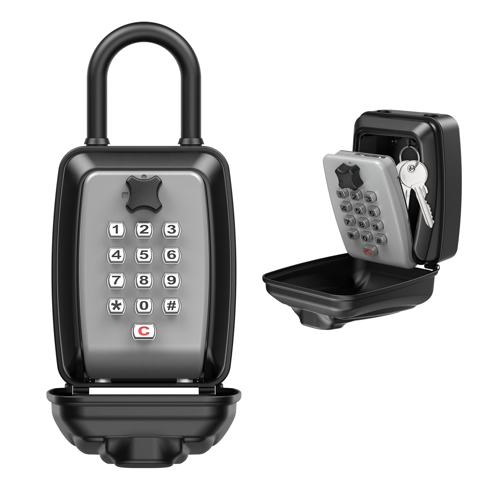 Amazon.com: Ankilo Key Lock Box for Outside Push Button Large Lockbox ...
