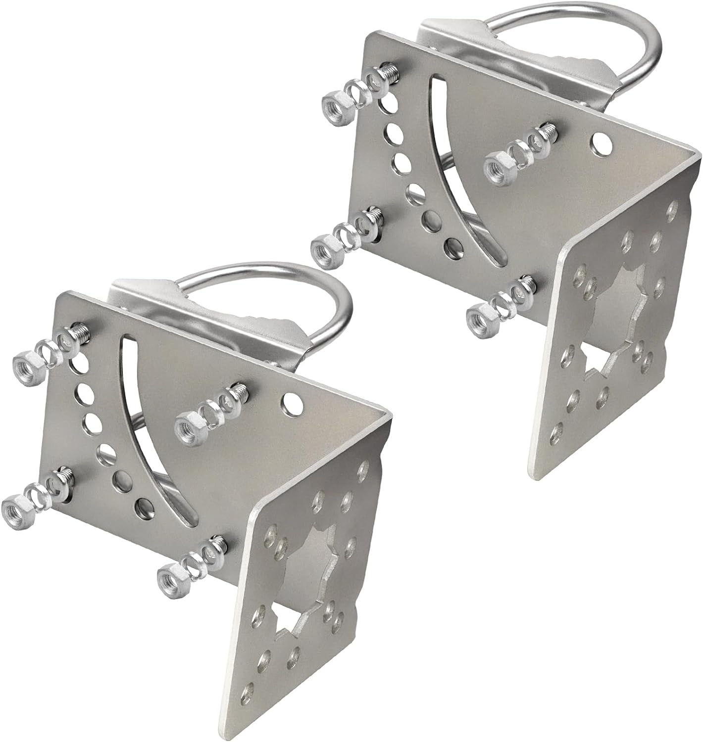 MOOKEERF Antenna Mast Clamp,2PCS Pole Mount Bracket with Double U-Bolts ...