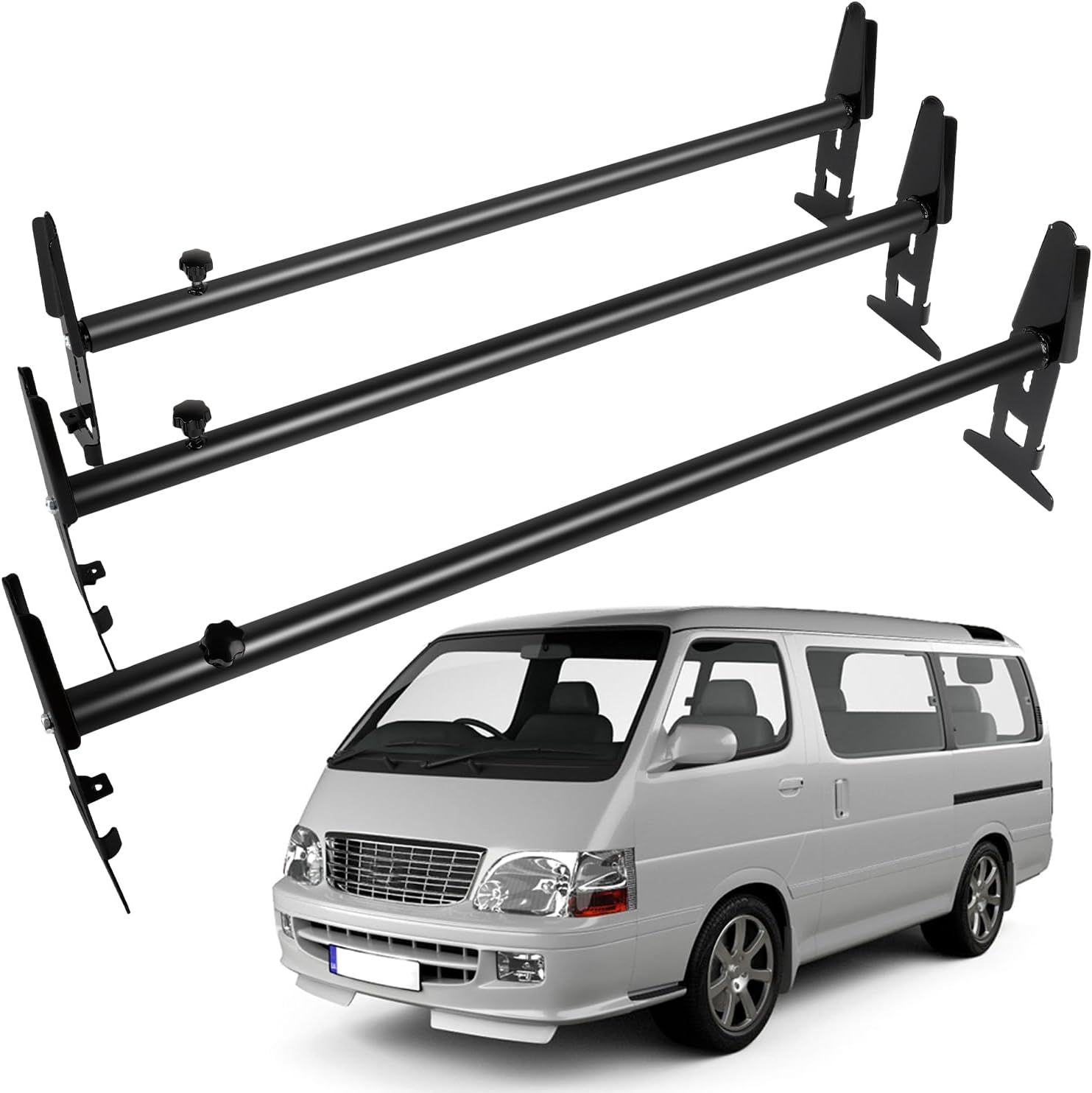 Amazon.com: OCPTY Extendable Pick-Up Truck Ladder Rack Van Roof Mount ...