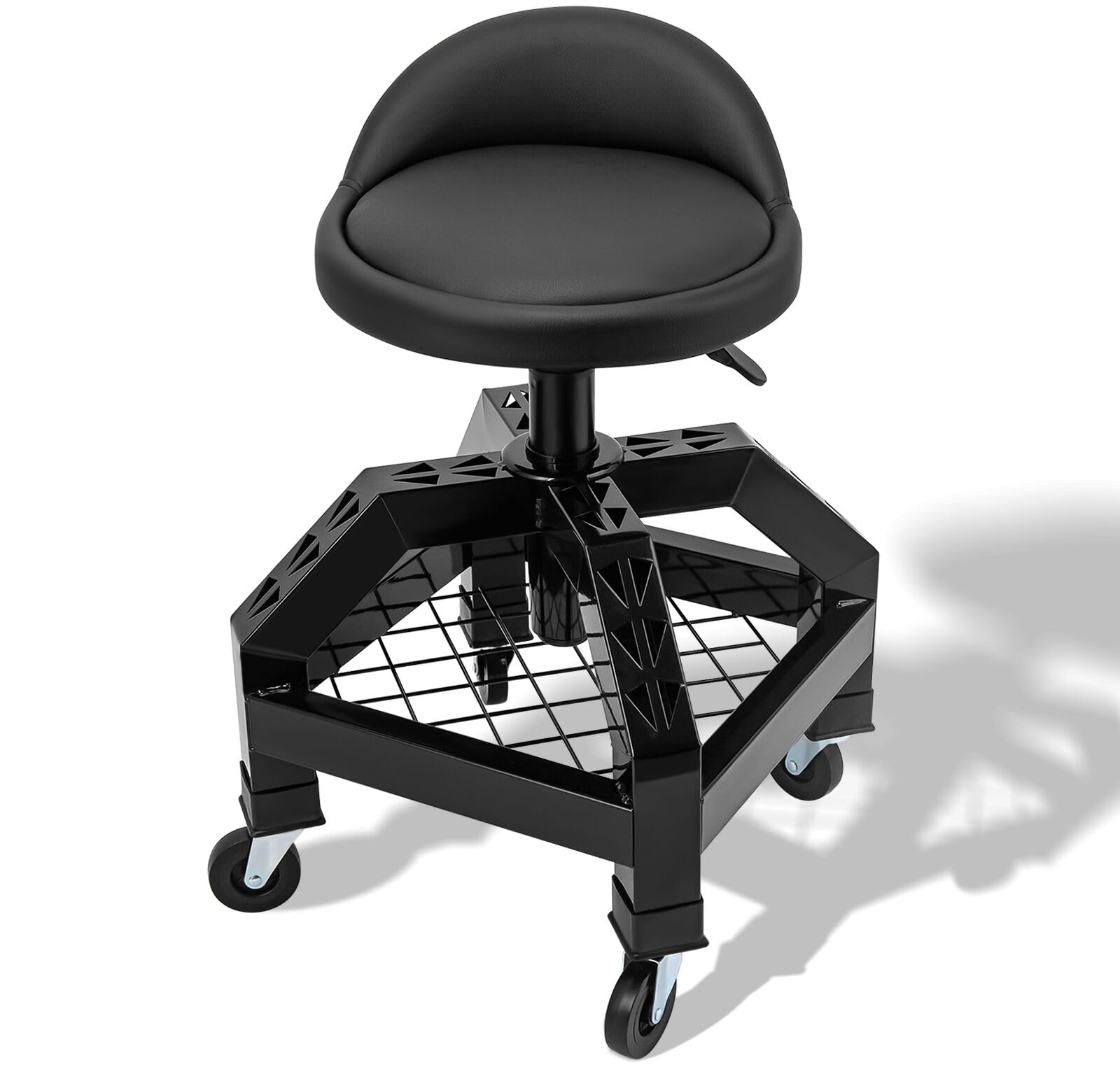 Amazon.com: Rolling Shop Stool with Weels 360 Degree Swivel Stool with ...