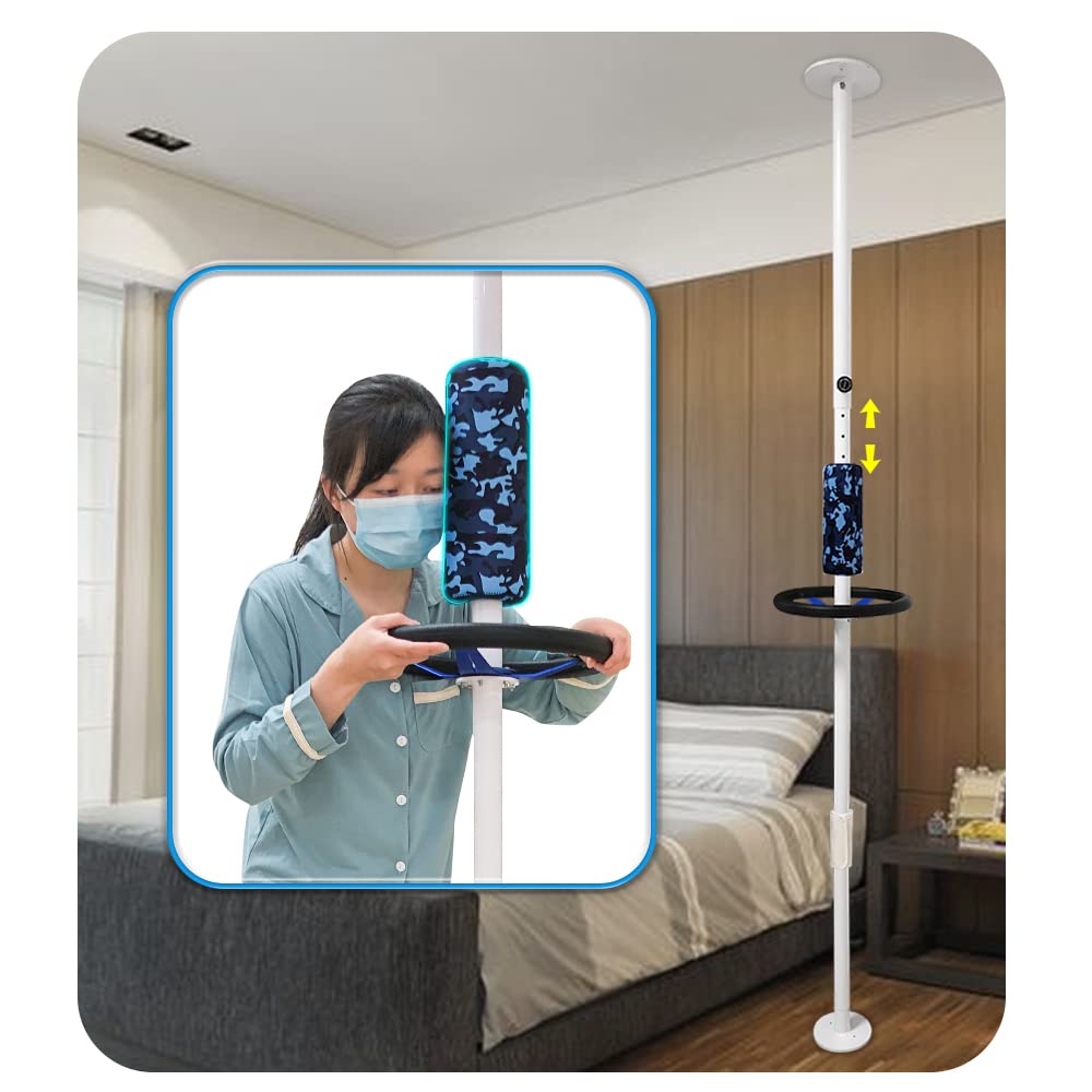 Transfer Pole Floor to Ceiling Grab Bar Tension Bed Pole for Elderly ...