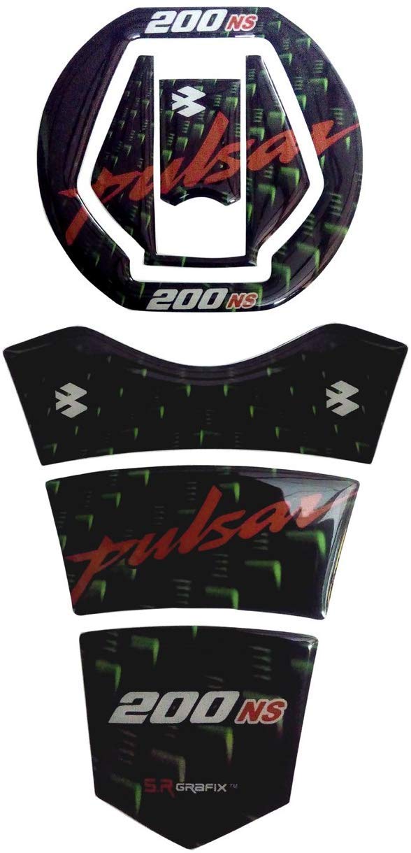 AutoMopix Customize Bajaj Pulsar ns 200 Tank pad & Fuel Cap Sticker ...