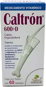 Caltrón 600 D Calcio Vitamina D 60 tabletas Salud Natural : Amazon.com ...