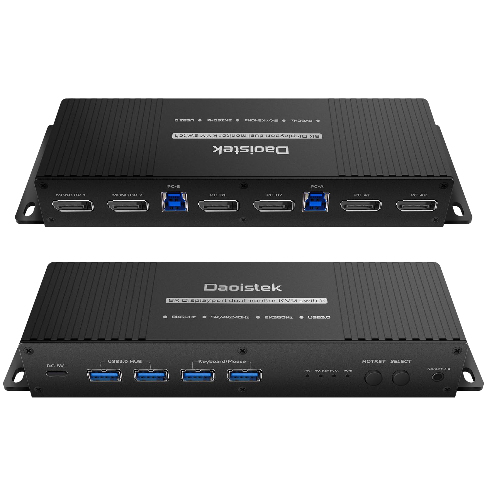 Amazon.com: kvm Switch Displayport 2 Monitors 2 Computers 4K 240Hz ...