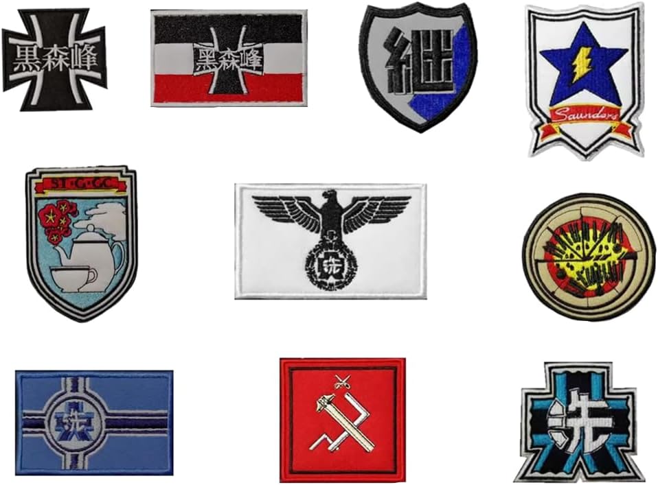 Amazon.com: 10 PCS Girls und Panzer Embroidery Patch Military Applique ...