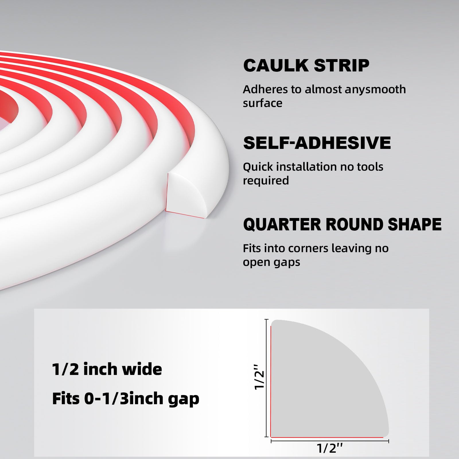 Snapklik.com : Flexible Quarter Round Trim, Peel And Stick Quarter ...
