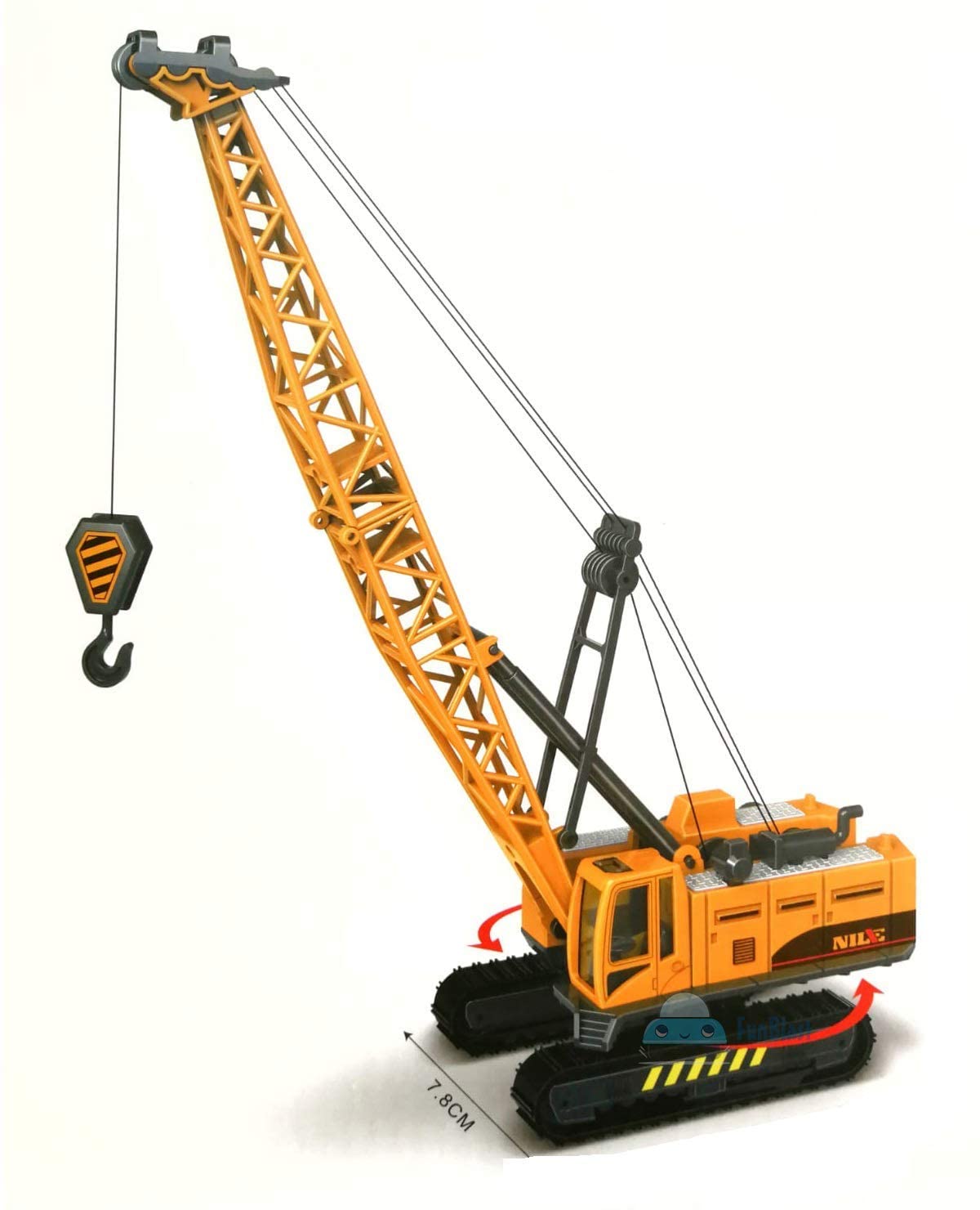 Spiyat® New Play Friction Crane Toys for Boys Die-cast 1:55 Model Crane ...