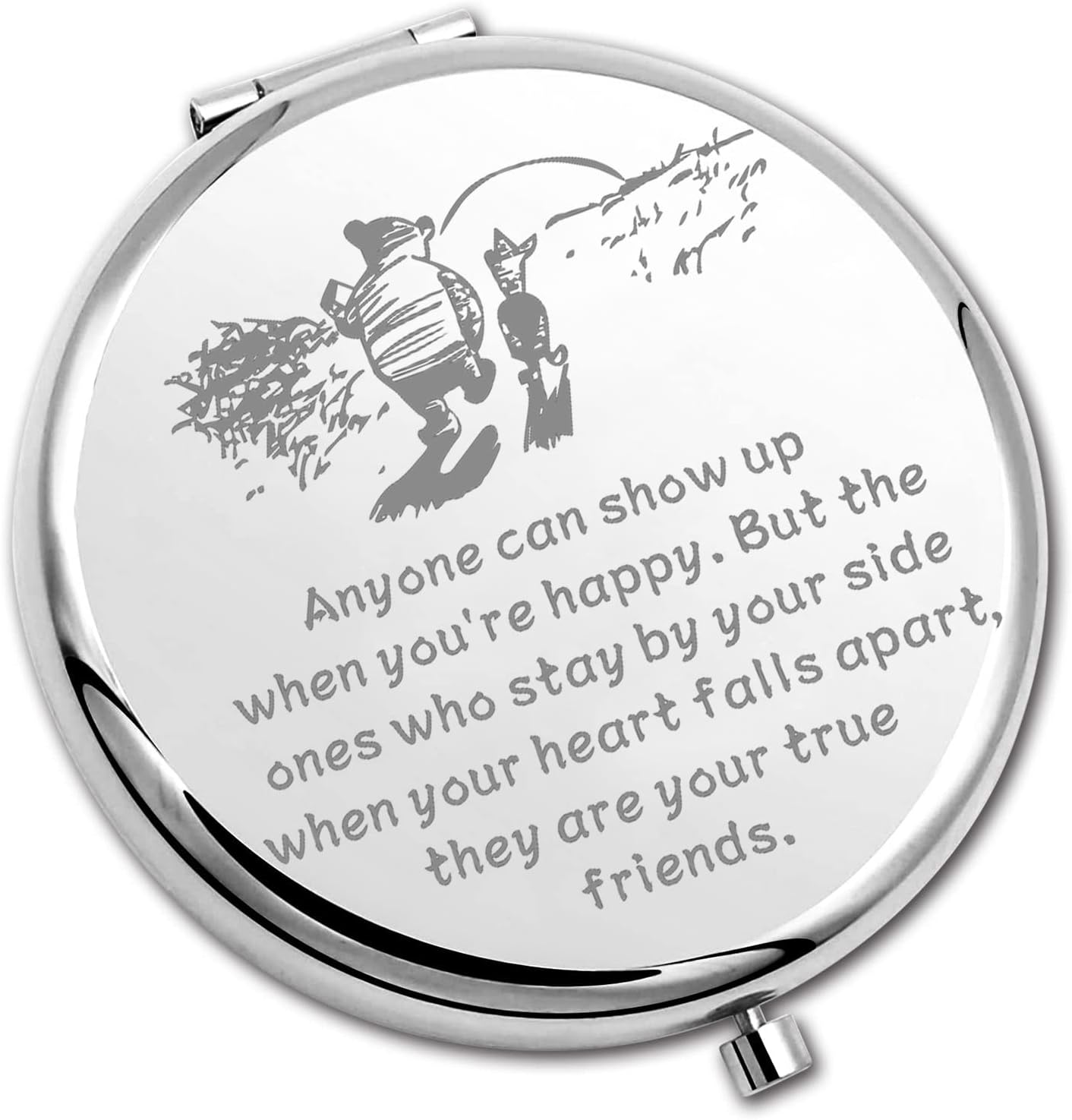 Amazon.com : PLITI Friendship Compact Mirror Friend Inspirational Gift ...