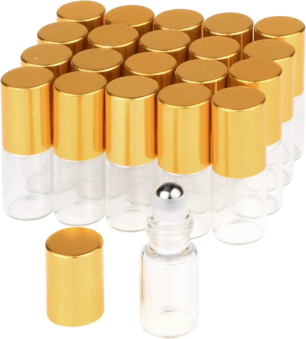 Amazon.com: 50 Pack 3ml Clear Glass Sample Vials For Essential Oils ...