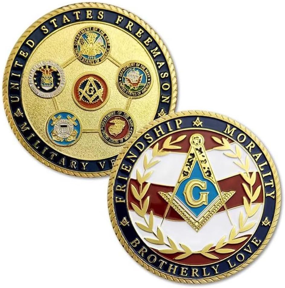 Amazon.com: Masonic Challenge Coin United States Freemason Coin ...