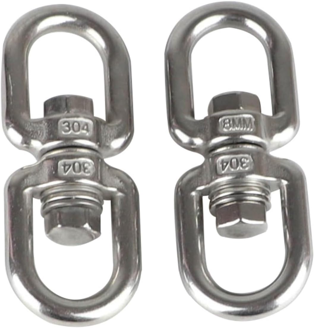 HOUSON 2PCS M8 Stainless Steel Swivel, Bearing Swing Swivel 360 ...