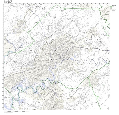 Amazon.com: Knoxville, TN ZIP Code Map Laminated : Office Products