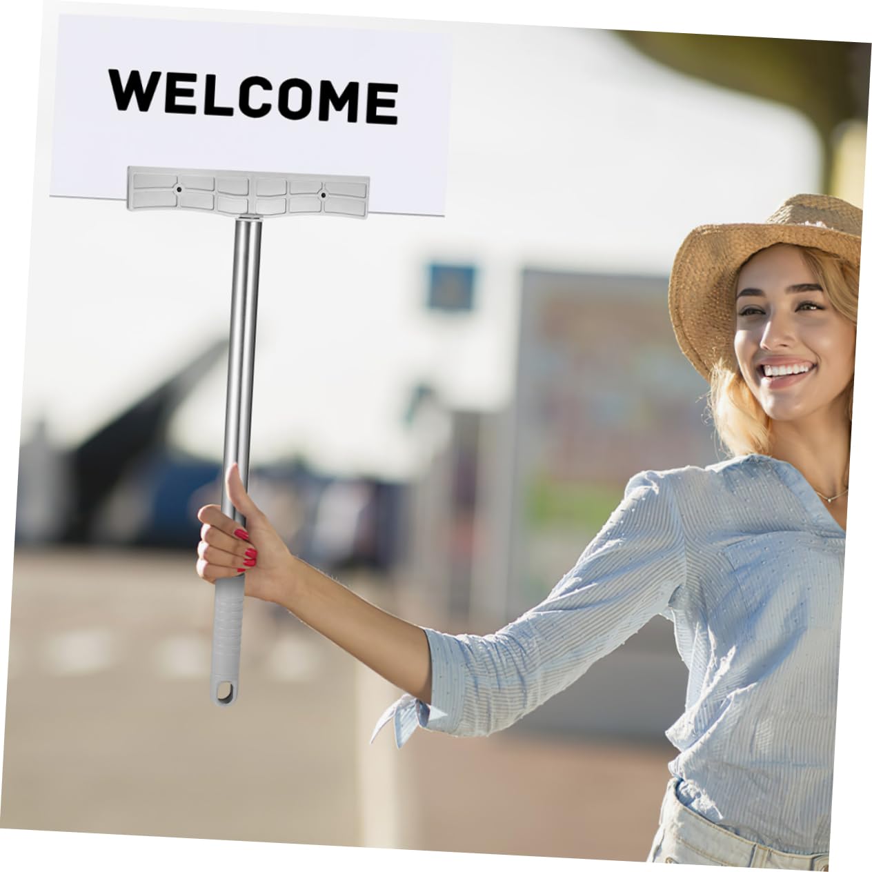 Sign Holder Stainless Steel Handheld - 5 Pack Professional Display ...