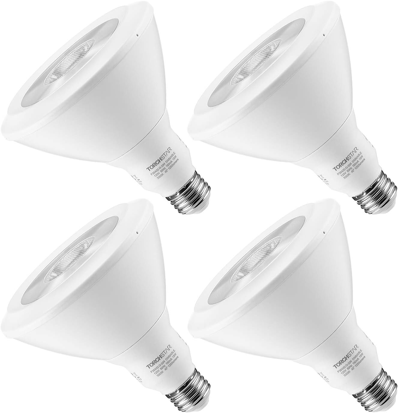 TORCHSTAR 18W Dimmable PAR38 LED Light Bulb, UL-Listed Spotlight, 120W ...