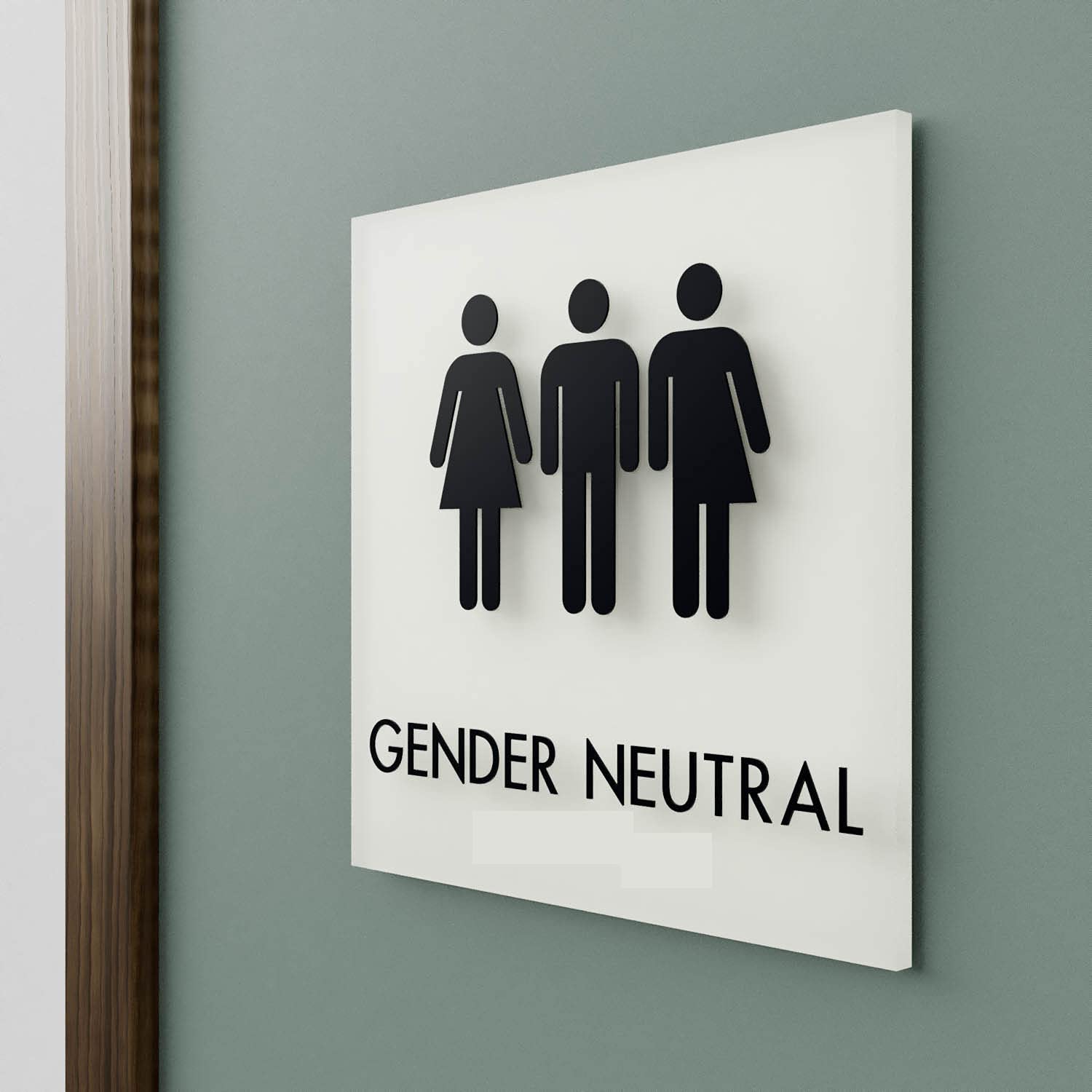 Buy SIGNOOGLE Gender Neutral Restroom Acrylic Laminated Sign Board ...