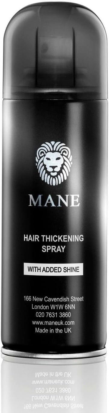 Mane Coloured Hair Thickening Spray BLACK 200ml : Amazon.co.uk: Beauty