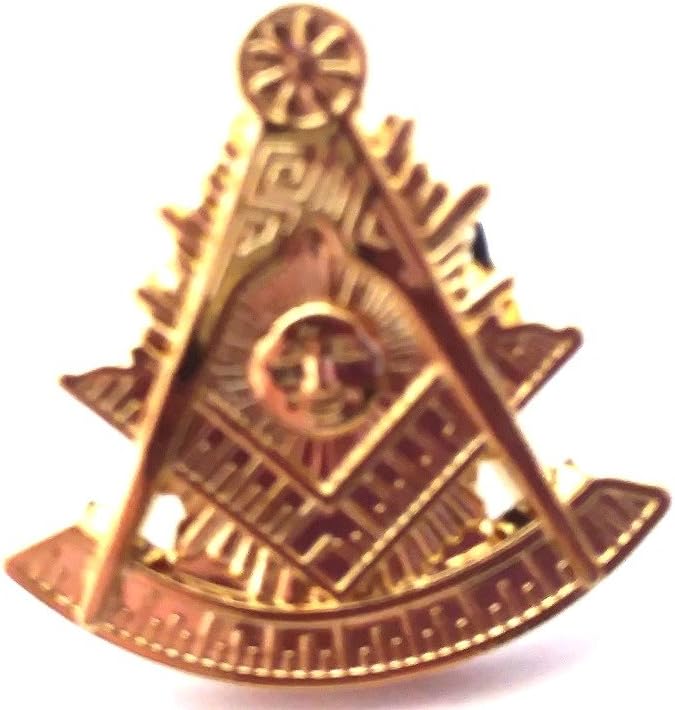 Amazon.com: D0179 Lapel Pin Masonic Past Master Gold 3/4" : Clothing ...