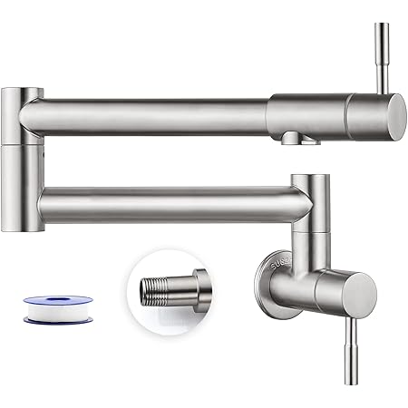 Moen S665 Modern Wall Mount Swing Arm Folding Pot Filler Kitchen Faucet ...