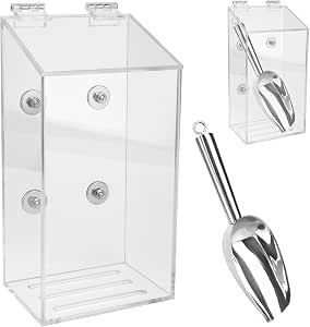 Amazon.com: Solaradgy Magnetic Acrylic Ice Scoop Holder with Flip-top ...