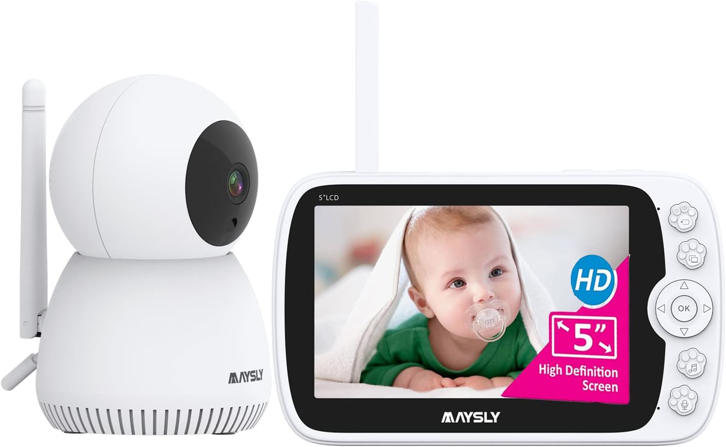 Amazon.com: iFamily Monitor de bebé con cámara y audio, pantalla LCD de ...